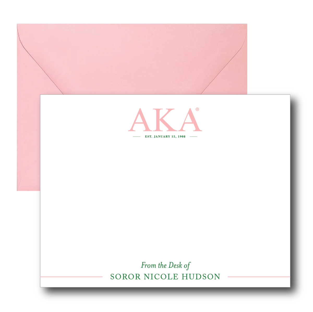 Personalized AKA Greek Letters Note Card – The Greek Penn