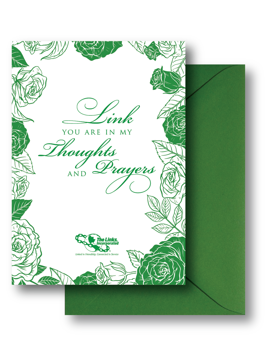 The Links, Inc. Thoughts and Prayers Greeting Card – The Greek Penn