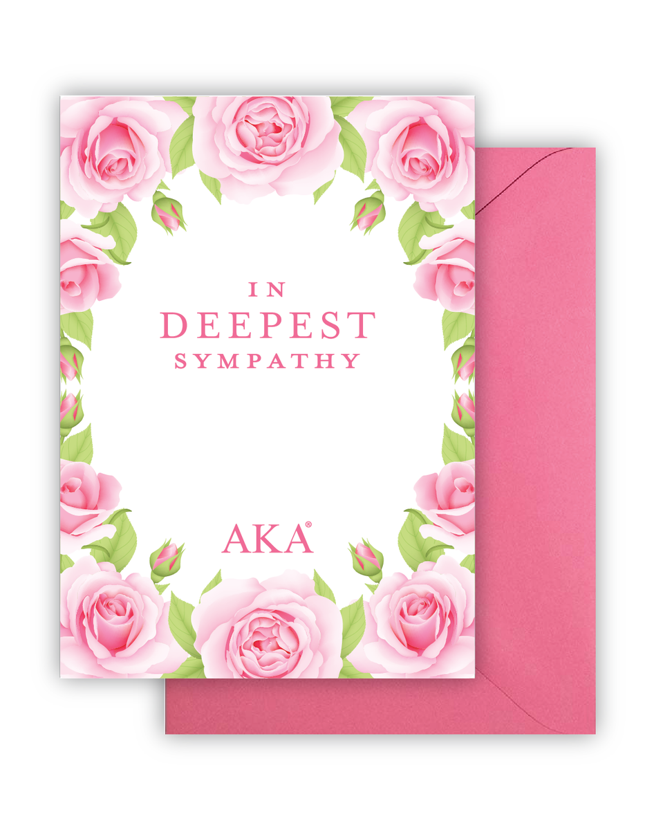 AKA In Deepest Sympathy Greeting Card – The Greek Penn