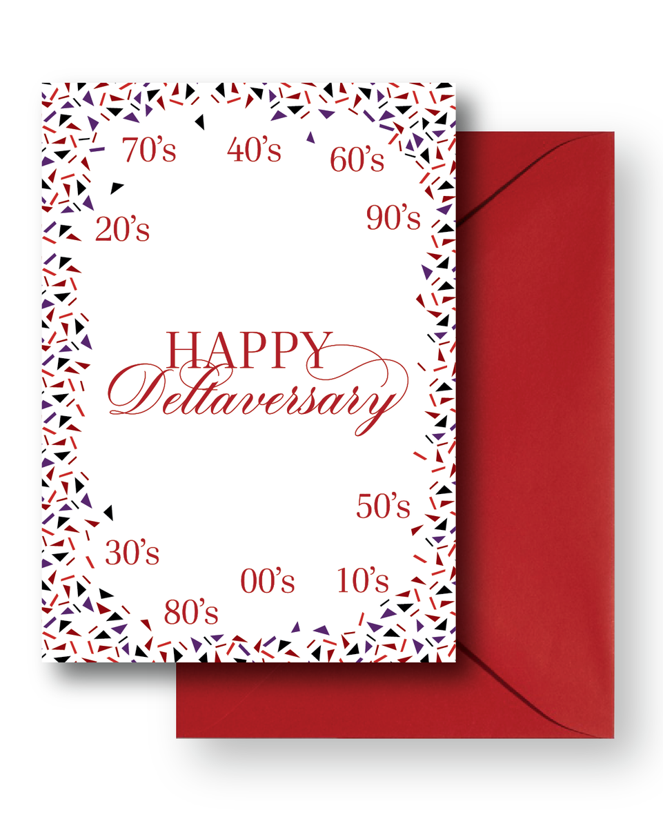 DST Deltaversary Greeting Card – The Greek Penn