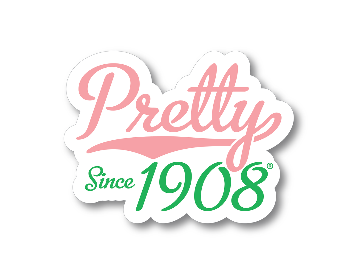 AKA Pretty Since 1908 Vinyl Sticker – The Greek Penn