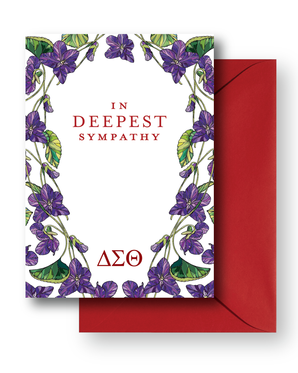 DST In Deepest Sympathy Greeting Card – The Greek Penn